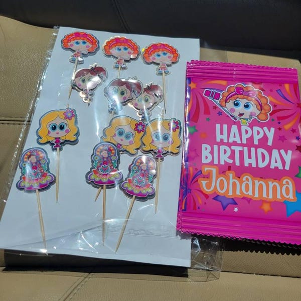 Cake Topper of Labub and Cupcakes Toppers - Etsy