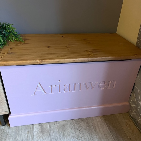 Handmade, Personalised Solid Wood Toy Box With Soft Closing Lid - Etsy UK