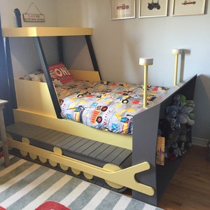 Twin Size Bulldozer Bed PLANS plans Only, Create a Construction Themed ...