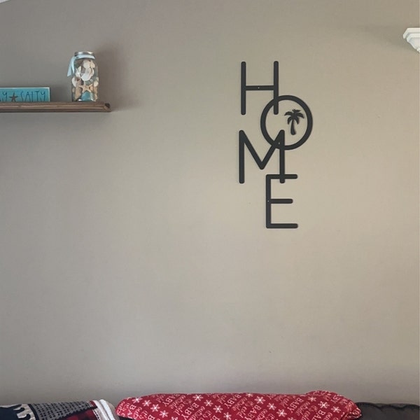 Vertical Home Sign | Metal Home Sign | Entryway Wall Decor | New Home ...