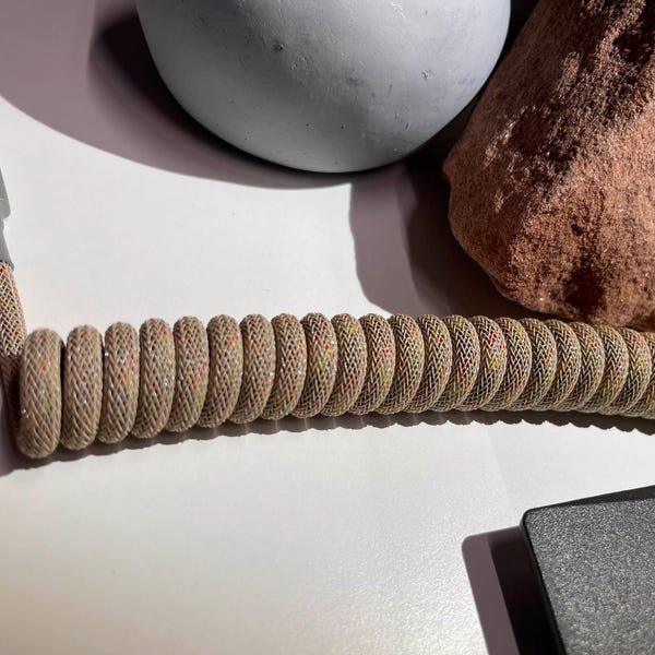 Classic White YC8 Custom Coiled Keyboard Cable - Etsy