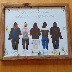 5 Best Friends Gift Five Best Friends Print 5 Friends Poster Five ...