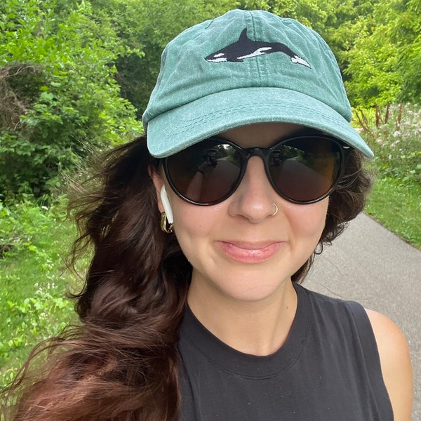 Orca Embroidered Hat, Baseball Cap, Whale Hat, Orca Cap, Killer Whale ...