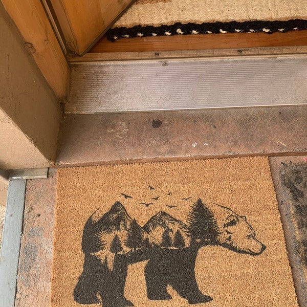 Bear Doormat, Bear Door Mat, Bear Welcome Mat, Doormat, Door Mat ...