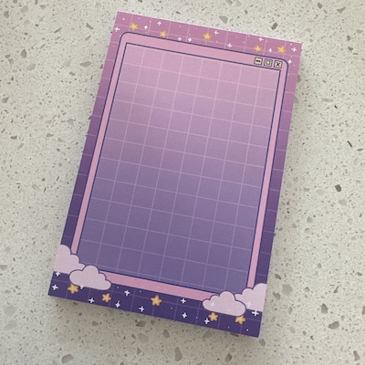 Purple Gradient Clouds Aesthetic Message Memo Notepad - Etsy Canada