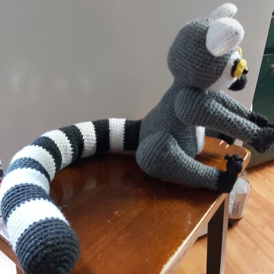 CROCHET PATTERN Lester the Lemur Crochet Amigurumi Stuffed Animal Plush ...