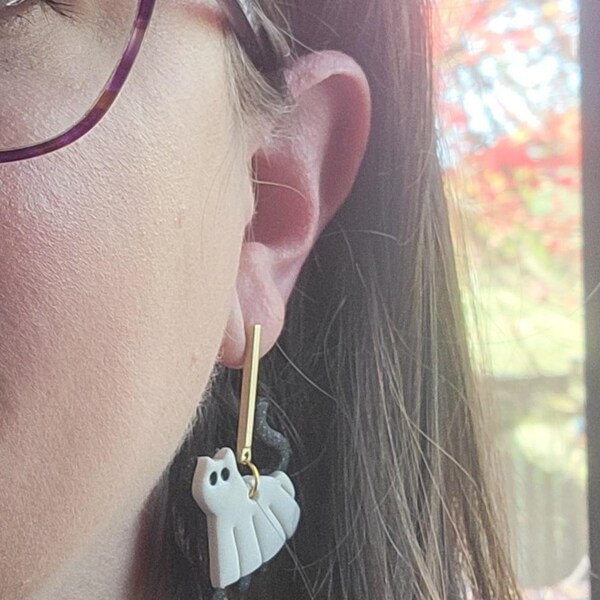 Handmade Clay HO HO Drop Earrings - Etsy