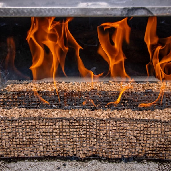 Deluxe 16" Repose Wood Pellet Fire Logs Open Face , Deluxe Set Free S/H ...