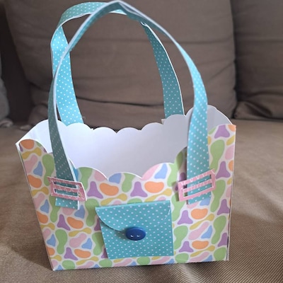 SVG File: 3D Paper Purse Gift Box / Treat Holder / Party Favor SVG Cut ...