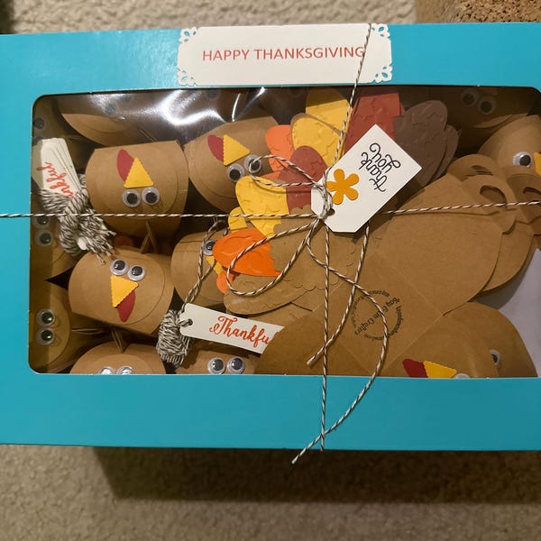 Thanksgiving Turkey Treat Box, Thanksgiving Table Decor, Thanksgiving ...