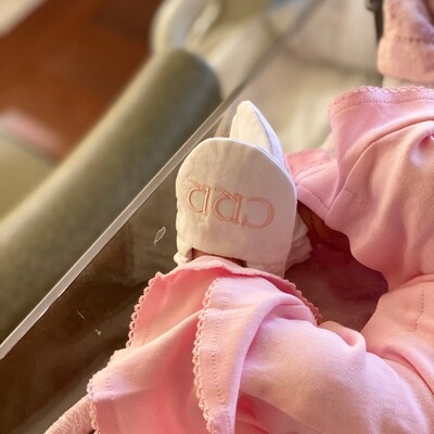 Monogrammed Infant Baptism Crib Shoes White Baby - Etsy