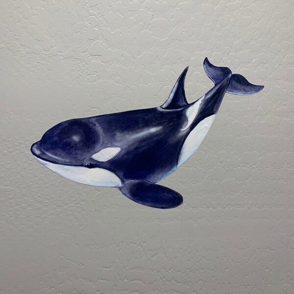 Killer Whale Wall Decal Ocean Sea Life Removable Fabric Wall Sticker - Etsy
