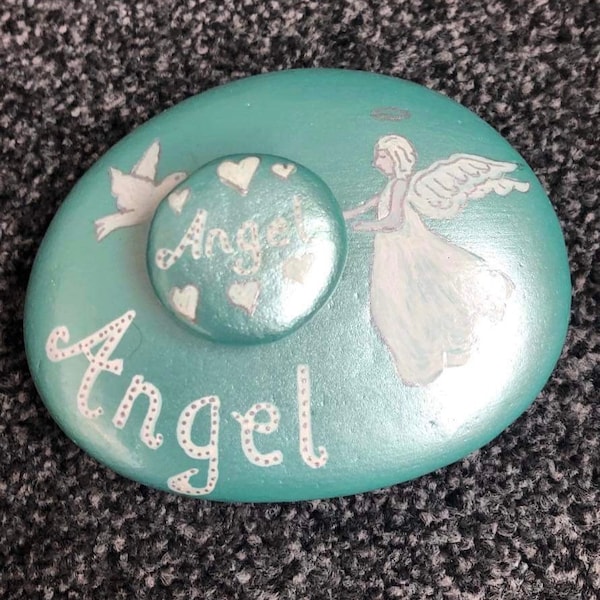 Name Stone. Hand Painted Pebbles. Painted Rock Art. Child's Name. Gift ...