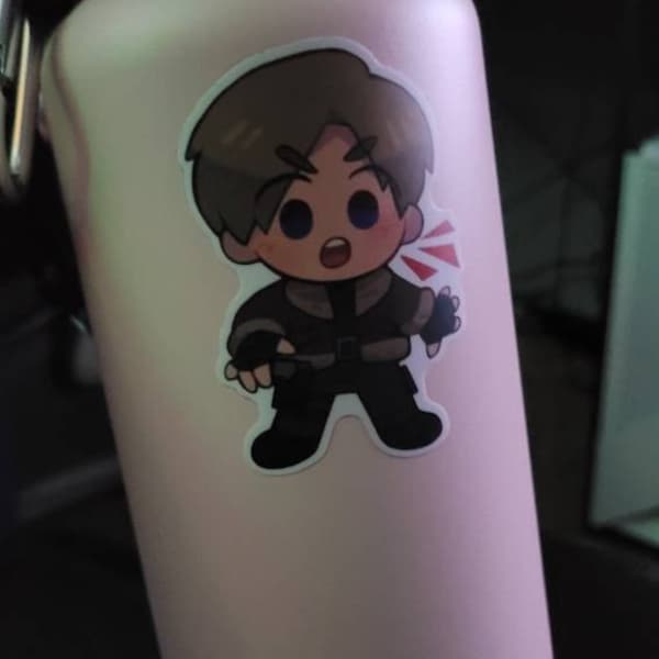 Leon Kennedy | Resident Evil | 3" Matte Vinyl Stickers - Etsy