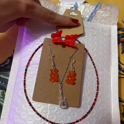 Star Bead Heart Keychain - Etsy