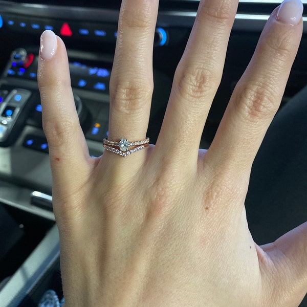 Delicate Chevron Ring - Sterling Silver, Rose Gold, Gold, White Gold ...