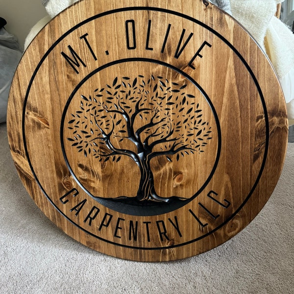 Wood Signs, Round Wooden Sign, Personalized Sign, Family Name Sign ...