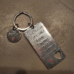 Copper Bar Keychain GPS Copper Keyring Keychain Longitude | Etsy