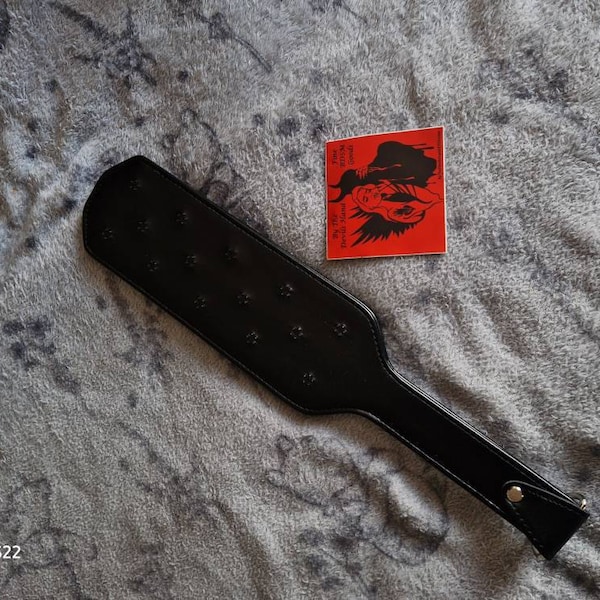 Black Leather Vampire Paddle - Small Sharp Teeth - Etsy