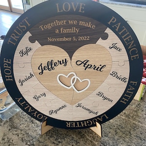 Blended Family Wedding Ceremony Idea Unity Puzzle - Etsy