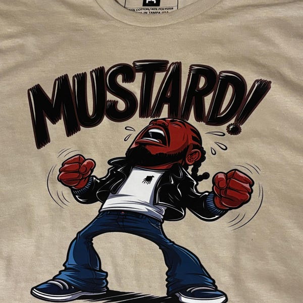 Kendrick Lamar Mustard PNG, Tv off Lyrics T-shirt Design, GNX, Mustard ...