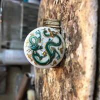 Elsa Schiaparelli Necklace/large Green Stones/unfoiled Oval & Pear ...