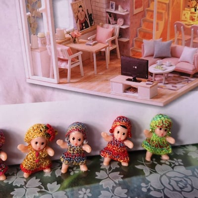 Dress for 3 Baby Mini Doll Outfit Mini Baby Doll Clothes Dress and Hat ...