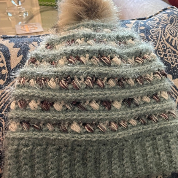 Mountain Ridge Beanie Crochet Pattern by Sheepish Stitches|toque ...