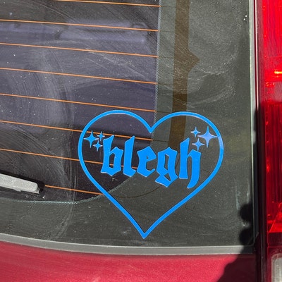 BLEGH Heart Decal - Etsy