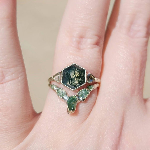 Full Eternity Ring Wedding Band Blue Apatite Multi Gemstone Handmade ...