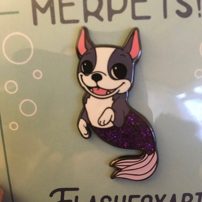 Merpets Corgi Mermaid Enamel Pins - Etsy