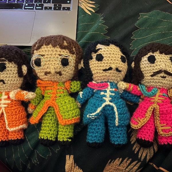 The Beatles Crochet Doll Pattern: Amigurumi Band Set (PDF Pattern) - Etsy