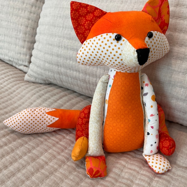Fox Softie PDF Sewing Pattern, Francie the Fox Stuffed Animal Pattern ...