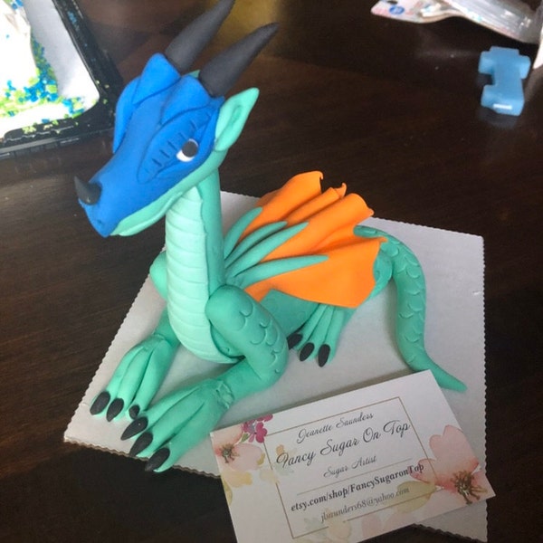 Fondant Dragon Cake Topper - Etsy