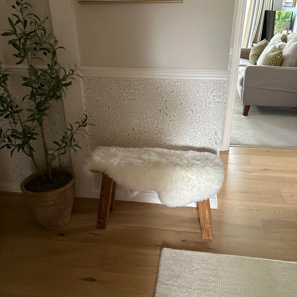 Narrow Rustic Wooden Milking Stool/ Bench - Etsy UK