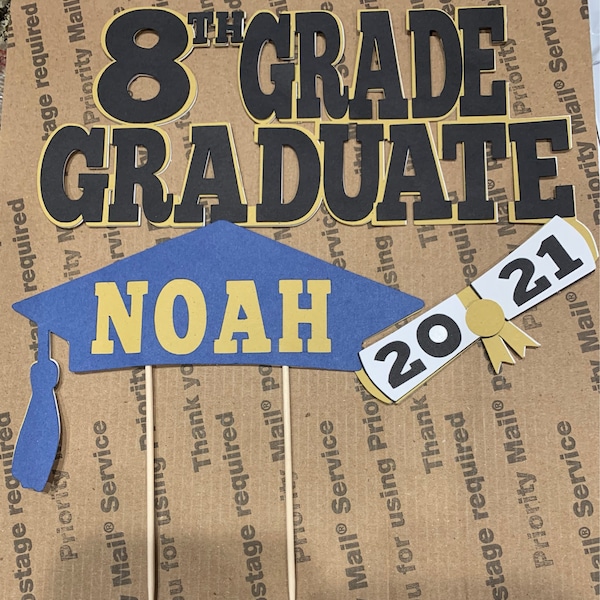 8th Grade Cake Topper ,8th Grade Graduation Cake Topper, Graduation ...