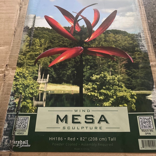 Mesa - Red Kinetic Art Wind Spinner - Etsy