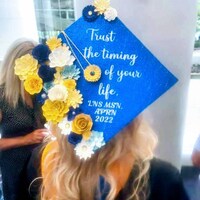 Graduation Cap Toppers/ Flower Graduation Cap/ Glitter - Etsy Canada