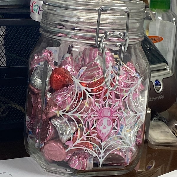 Sprinkle Spider Sticker - Kawaii Art - Pink Arachnid - Spooky and Cute ...