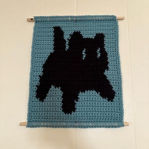 Shocked Cat Meme Crochet Tapestry Wall Hanging PATTERN ONLY - Etsy