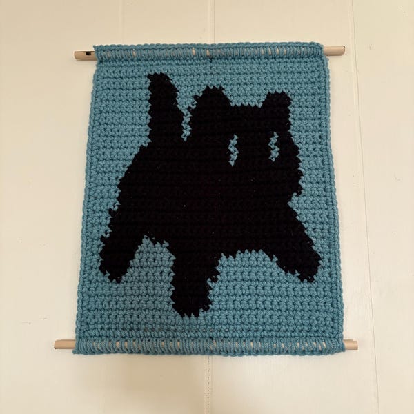 Shocked Cat Meme Crochet Tapestry Wall Hanging PATTERN ONLY - Etsy