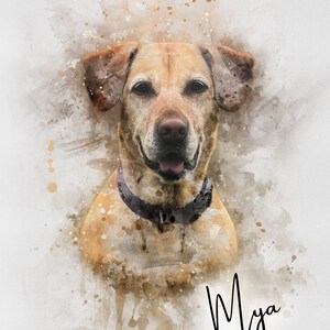 Personalised Watercolor Dog Portrait From Photo Dog Portrait - Etsy