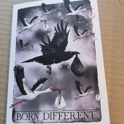 Born Different Blank Greetings Card - Etsy