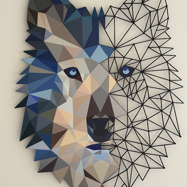 Metal Wolf Wall Art, Wolf Wall Decor, Wolf Gifts for Men, Animal Wall ...