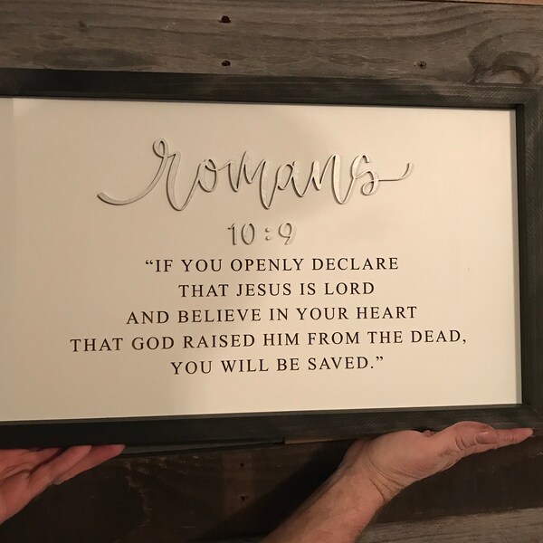 Custom Bible Verse Sign - Laser Cut 3D & Engraved Sign - Wooden Framed ...