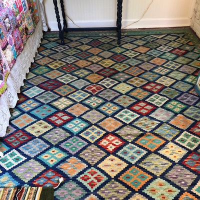 Handmade Kilim Area Rug Wool Natural Colours Afghan Traditional ...