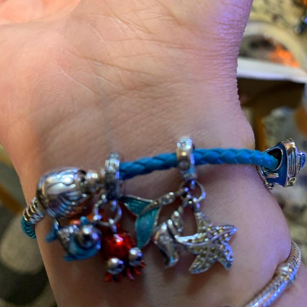 Treasure, Turtle and Shell Charm for Bracelet, Sea Treasure Charm ...