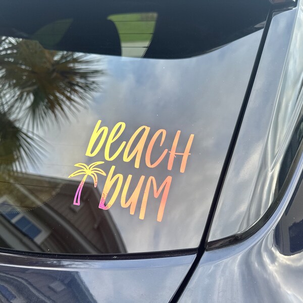 Palm Trees, Beach and Love Decal | Beach Decal | Sand Decal | Beach and ...
