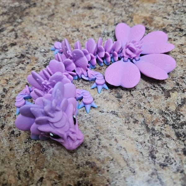 13" Baby Lucky Dragon – Articulating Flexi by Cinderwing, 3D Printed ...