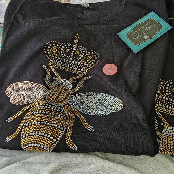 Rhinestone New Year Bling V-neck Ladies Shirt - Etsy